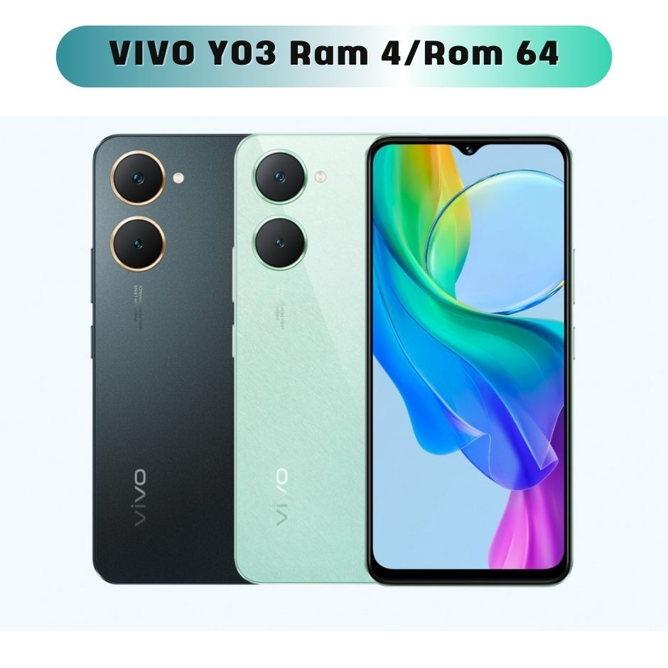 โทรศัพท์มือถือ vivo Y03 - วีโว่ หน้าจอ 6.56 นิ้ว Ram 4GB/Rom 64GB รับประกันศูนย์ 1 ปี | Shopee ...