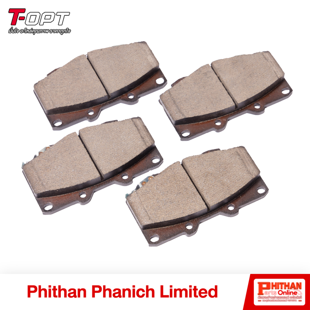 ชุดผ้าเบรกหน้า โตโยต้า BRAKE PAD TOYOTA VIOS VIGO 2WD 4WD T-OPT ...