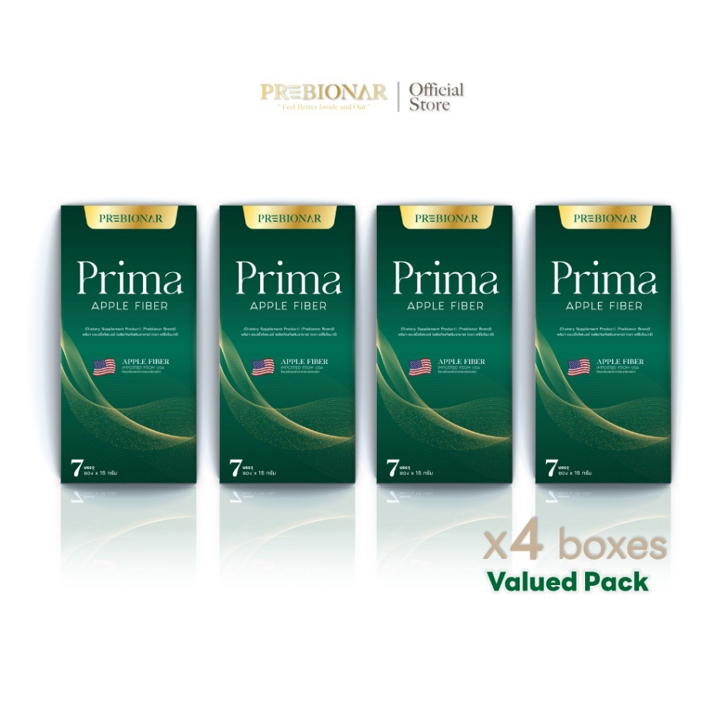 พรีม่า แอปเปิ้ลไฟเบอร์ - x4 Valued Pack Prima Apple Fiber by PREBIONAR ...