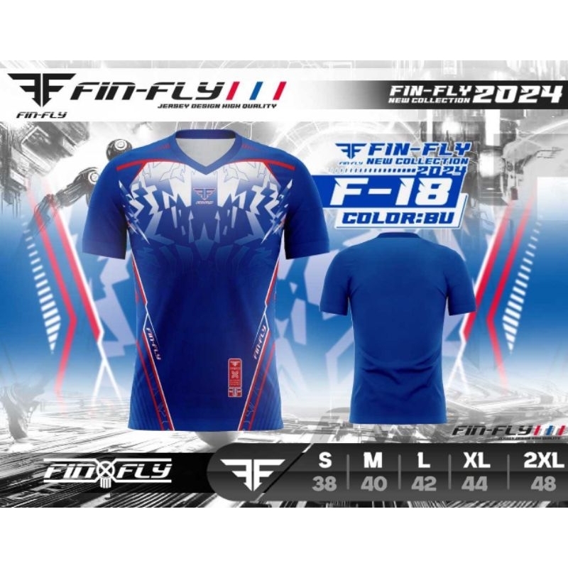 เสื้อ fin fly รุ่น F-18 มี 10สี ไซร์ M-2XL ผ้าไมโคร เสื้อพิมพ์ลาย | Shopee Thailand