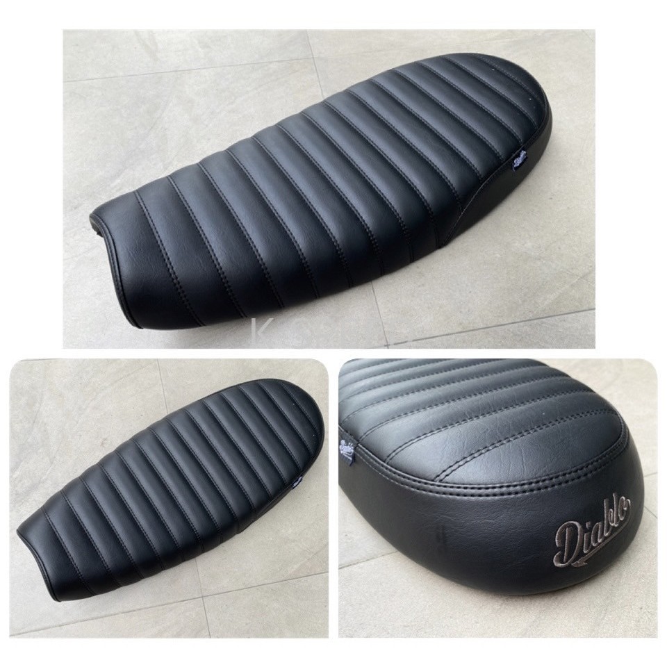 เบาะแต่งหนังดำ Diablo Custom Works T120/ T100/ Steet twin900 | Shopee ...