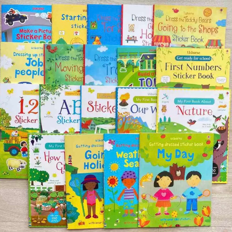 พร้อมส่ง Usborne Sticker English Book สมุดภาพสติ๊กเกอร์ หนังสือสติกเกอร ...