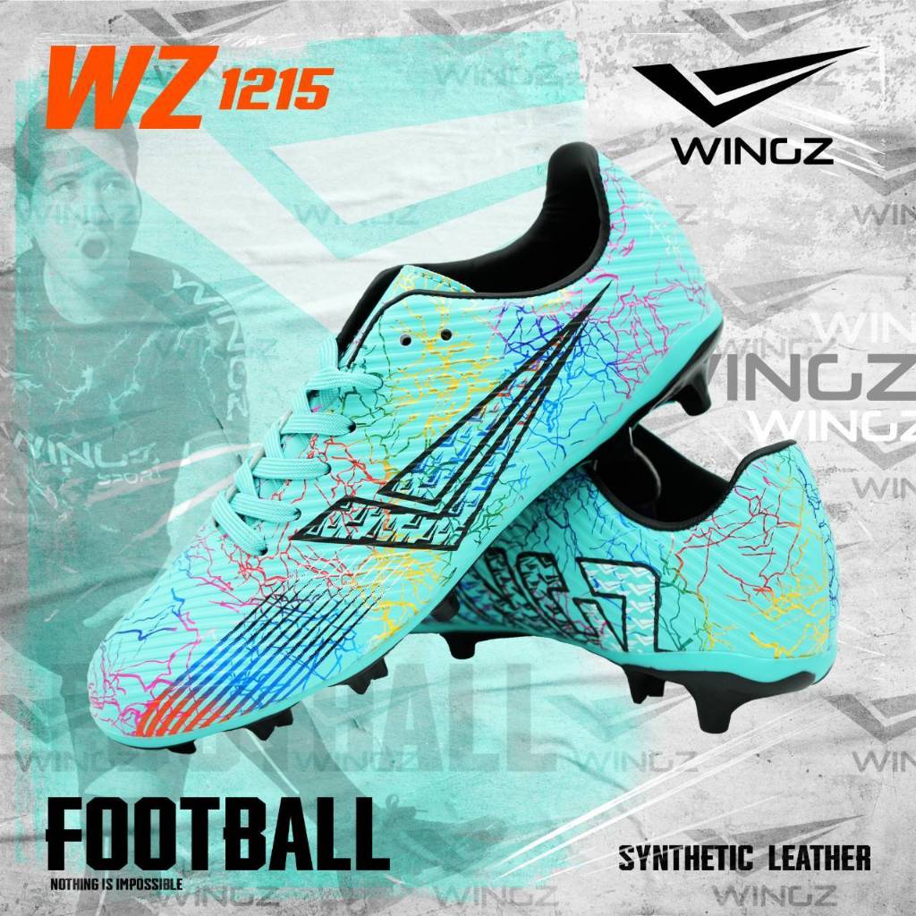 พร้อมส่ง รองเท้าฟุตบอล Wingz(วิงส์) WZ-1215 สีเขียวมิ้นท์ใหม่ล่าสุด ...