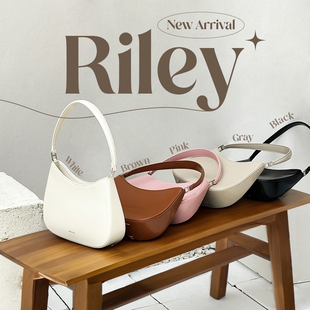 MUNIGA รุ่น "Riley" กระเป๋าสะพายไหล่ ทรงพอช สำหรับผู้หญิง สินค้าใหม่ ...