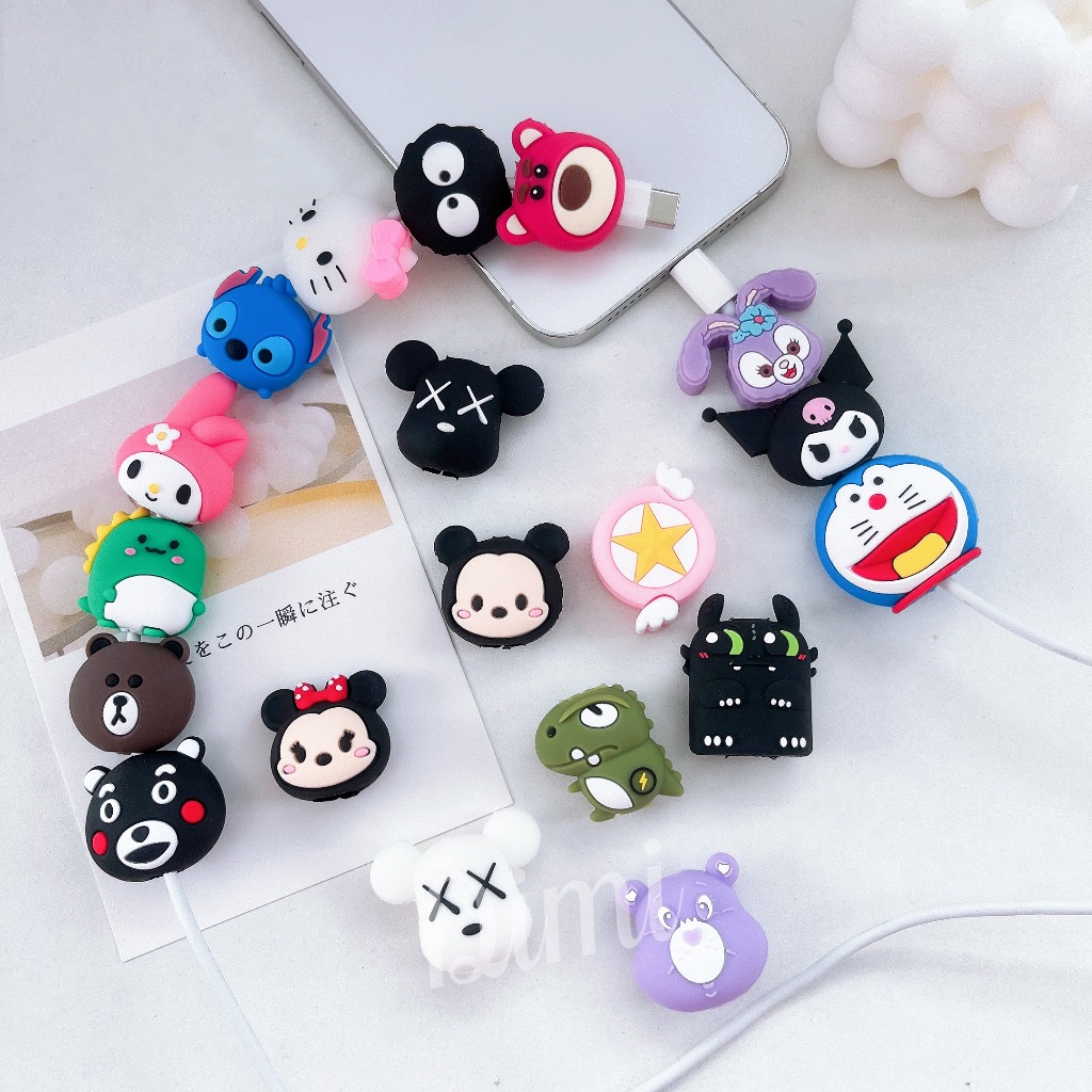 ราคาถูกที่สุด พร้อมส่ง Cable Bite ที่กันสายหัก ลายการ์ตูน cable protector สำหรับ สายชาร์จ iP ...