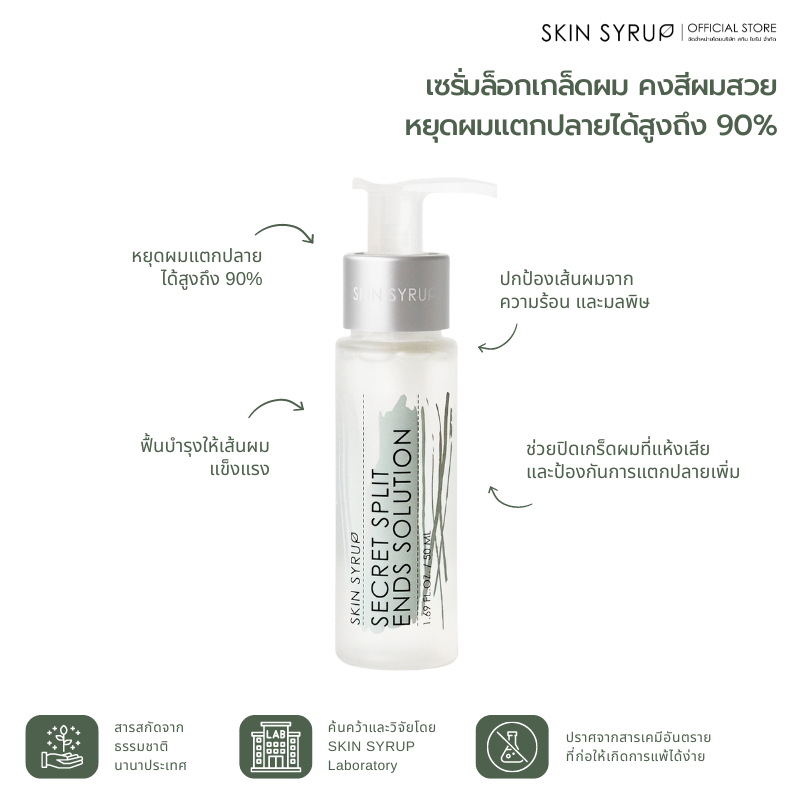 Secret Split End Solution เซรั่มล็อกเกล็ดผม เส้นผมดูมีน้ำหนักทันทีที่ ...