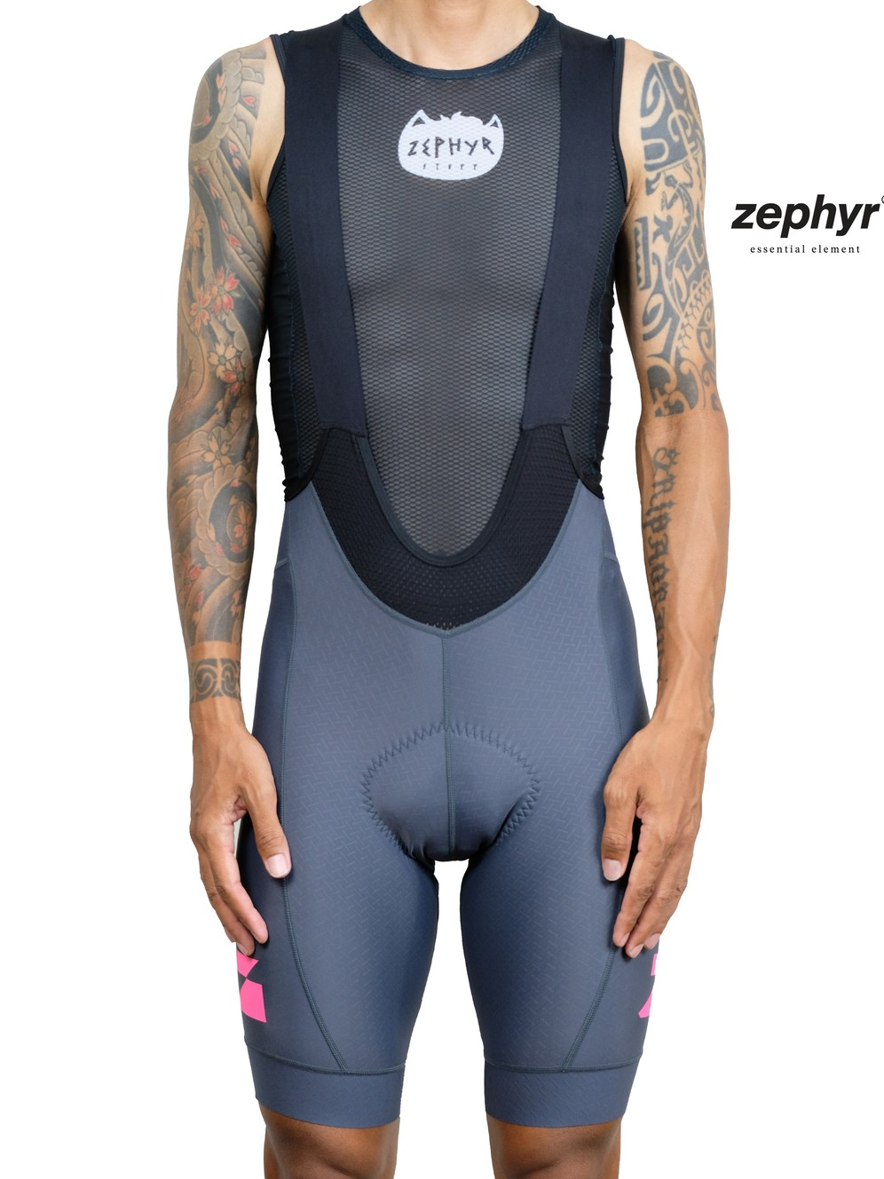 ZEPHYR LIMITED CHROMATIC ABERRATION 02 GREY BIB SHORT 2024 MEN กางเกงจักรยาน เอี๊ยม กางกางเอี๊ยม ...