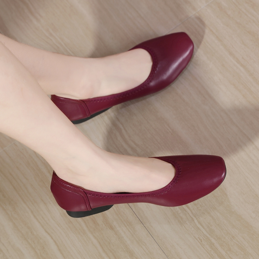 Alice (Basic) รองเท้าคัทชูเพื่อสุขภาพ หน้าเรียบ ส้น 2 cm. นุ่ม ไม่กัด ...