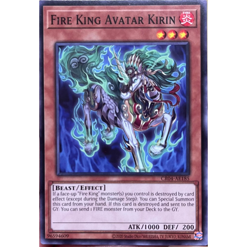 Yugioh Asia-Eng [CR04-AE185] Fire King Avatar Kirin (Common) การ์ดยูกิ ...