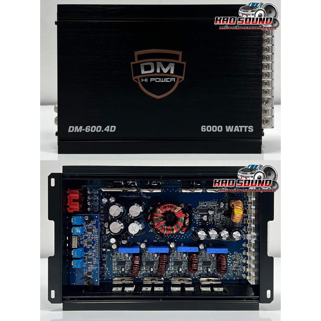 DM HI POWER เพาเวอร์แอมป์ คลาสดี4ch เพาเวอร์แอมป์ DM-600.4D กำลังขับ ...
