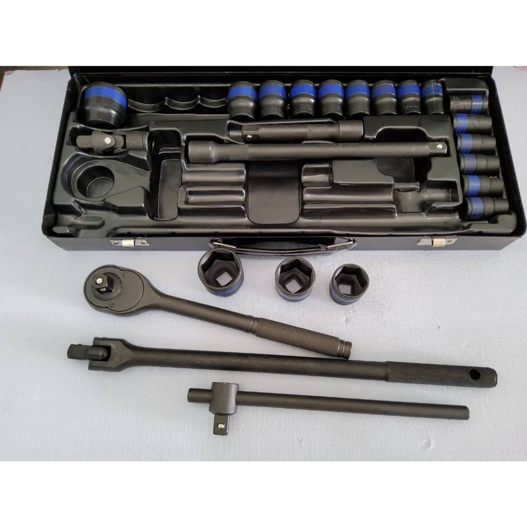 DEKE ชุดประแจบล๊อก 24PCS 1/2 DR SOCKET SET 24 ชิ้น ขนาด 1/2 (4หุน) สีดำ ...