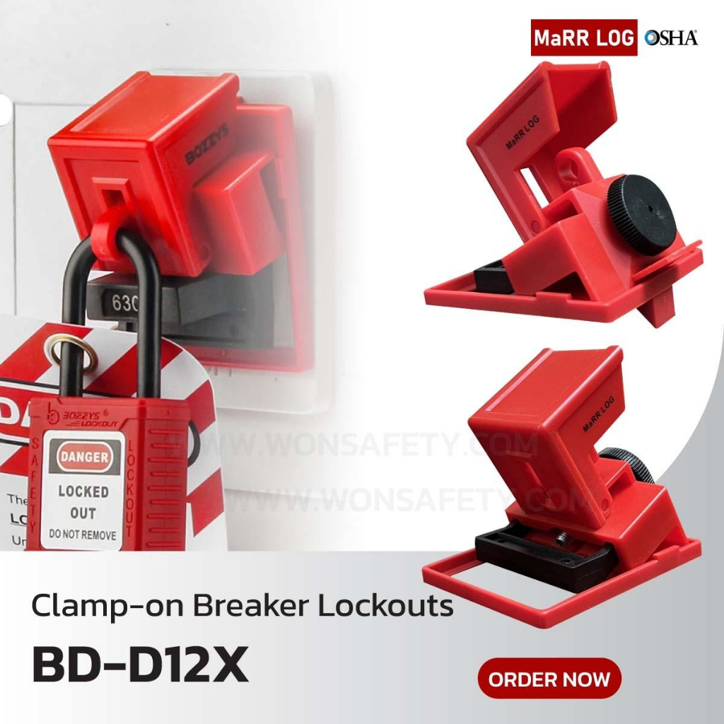 ชุดล็อคเครื่องคุมกระแสไฟฟ้า Clamp-On & Large Clamp-On Breaker Lockout ...