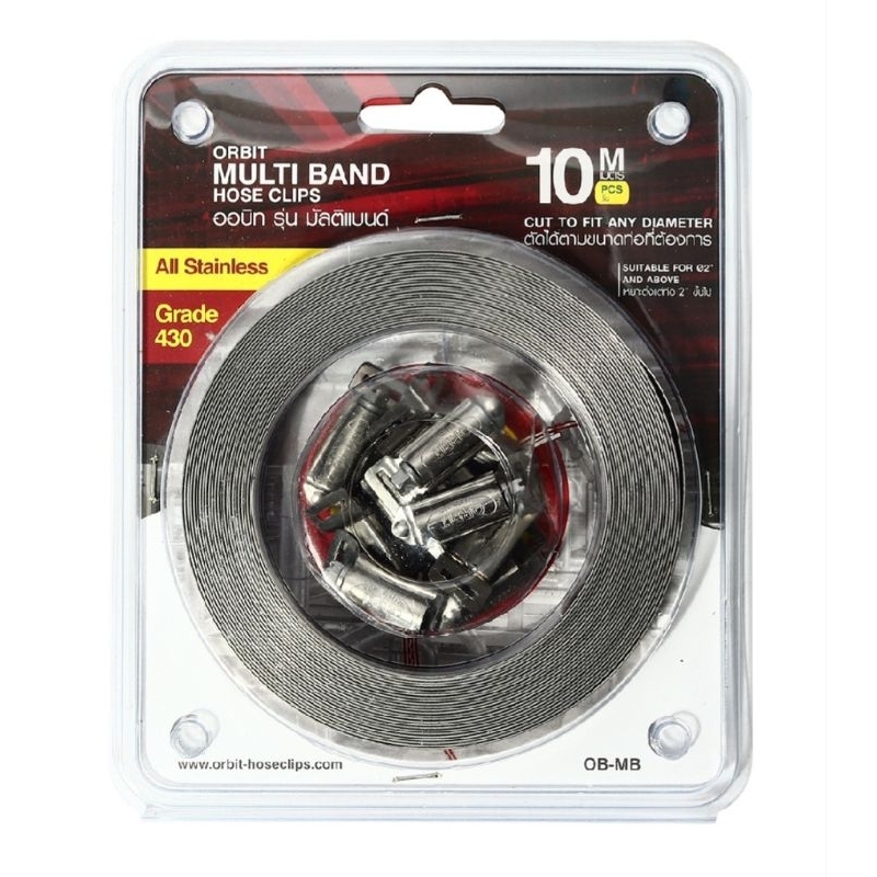 ORBIT MULTI BAND HOSE CLIPS OBMB เหล็กรัด ออบิท มัลติแบนด์ W3 เข็มขัด ...