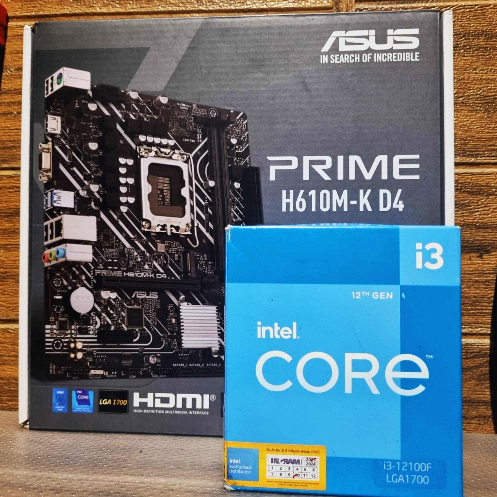 CPU INTEL CORE I3 12100F (4C/8T) + ASUS PRIME H610M -K D4 (DDR4) (SOCKET LGA 1700) (MICRO-ATX ...