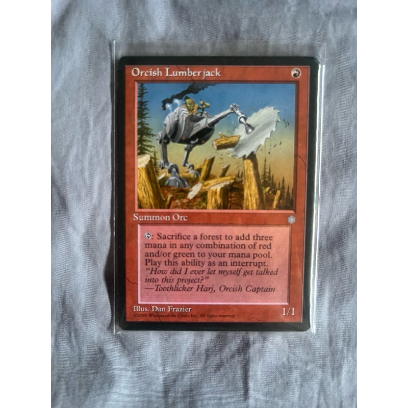 MTG Orcish Lumberjack Red Magic the Gathering ชุด Ice Age สภาพ Ex-Nm ...