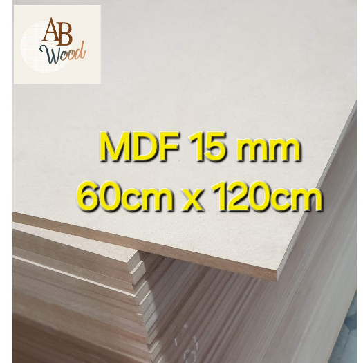 ไม้อัด MDF หนา 15 mm.เอ็มดีเอฟ ไม้แผ่น ตู้ลำโพง ชั้นวางของ DIY | Shopee ...