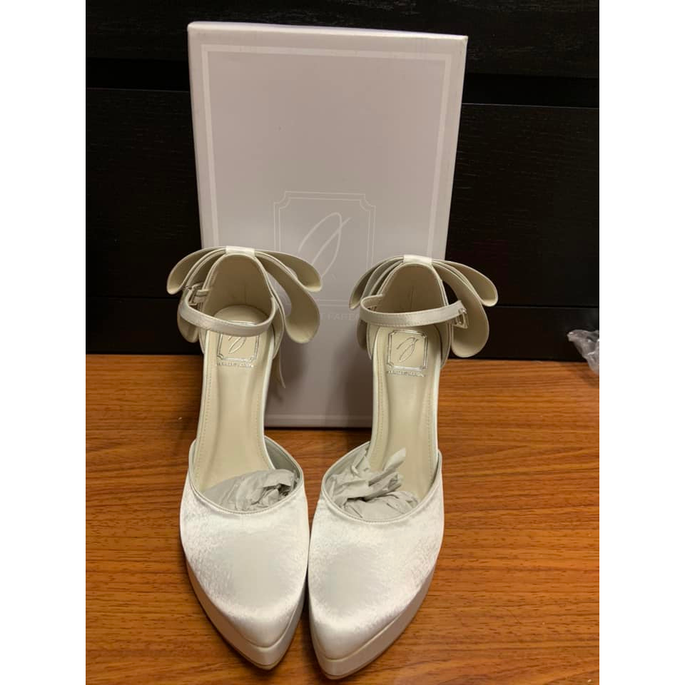 Farrent Farent ส่งต่อรองเท้าเจ้าสาว พร้อมกล่อง สูง 10 ซม. สีขาว ...