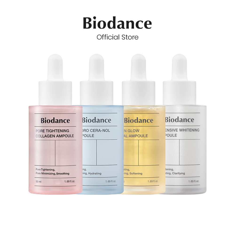 BIODANCE Ampoule 50ml (Pore Tightening Collagen/Hydro Cera-nol/Skin Glow Vital/Intensive ...