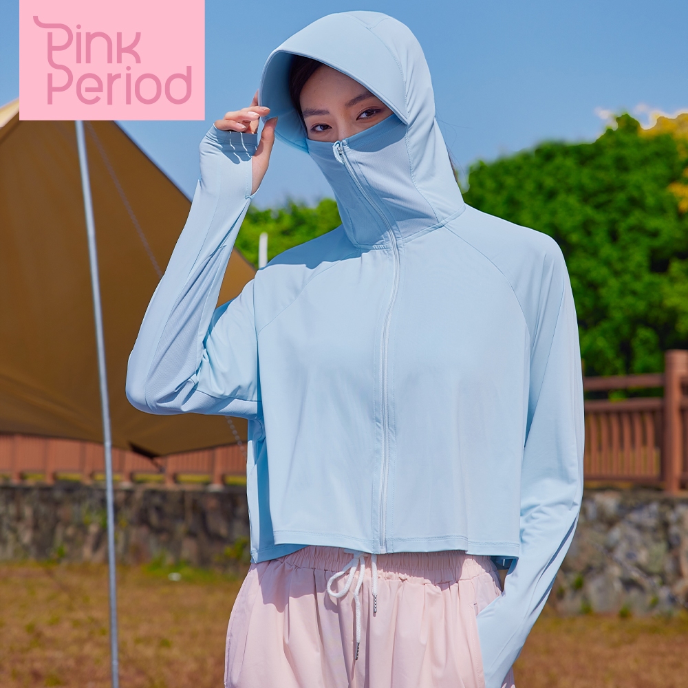 Pink period เสื้อฮู้ดกันแดด เสื้อกันยูวี UPF50+ เสื้อคลุมกันแดด ป้องกันรังสีอัลตราไวโอเลต แบบบาง ...
