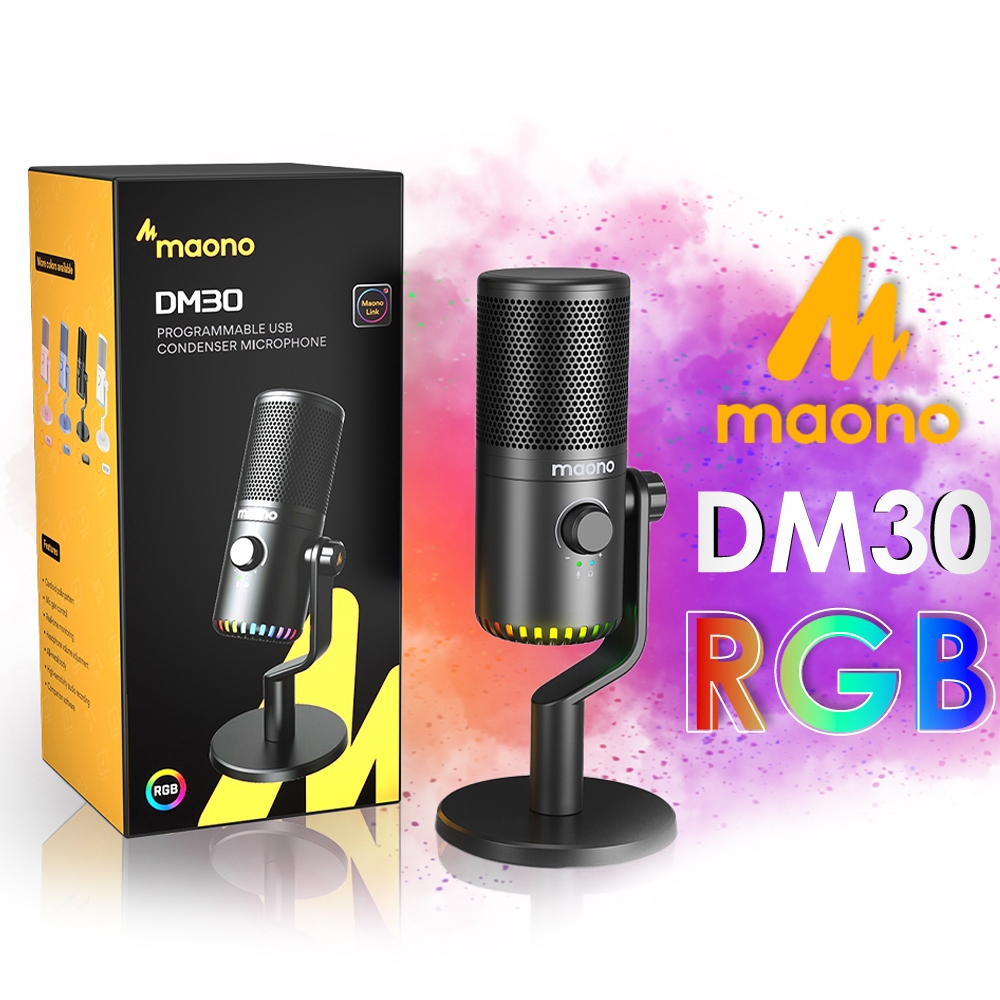 (ส่งด่วนจากไทย) Maono PD200X / PD200XS / DM30 RGB ไมโครโฟน Microphone ...