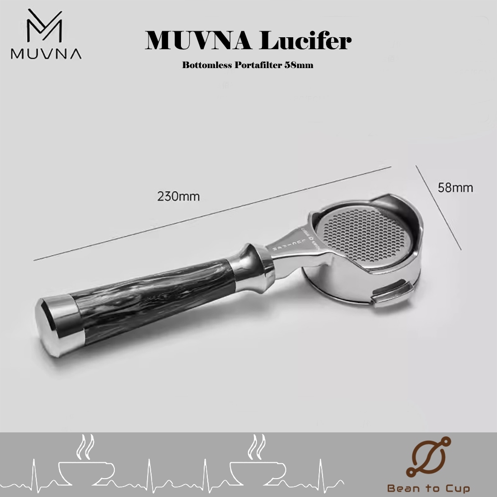 MUVNA Lucifer Bottomless Portafilter 58mm // ด้ามชง Bottomless เขี้ยวล็อคแบบ 2 หู และ 3 หู ขนาด ...