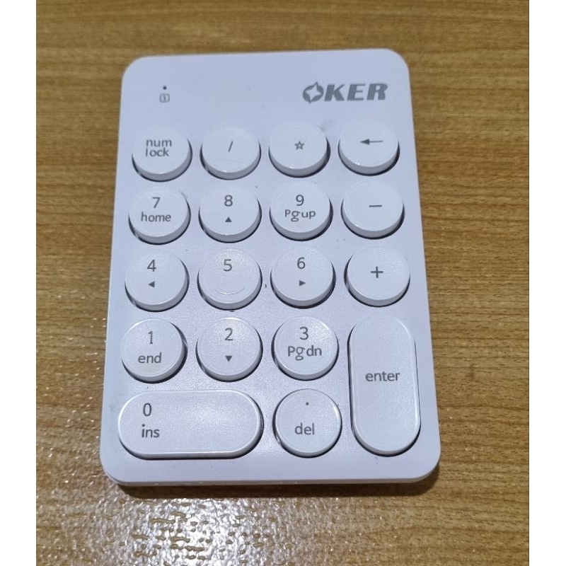 คีย์บอร์ดตัวเลข ไร้สาย (มือ2) ยี่ห้อ OKER สีขาว - Numeric Keypad ...