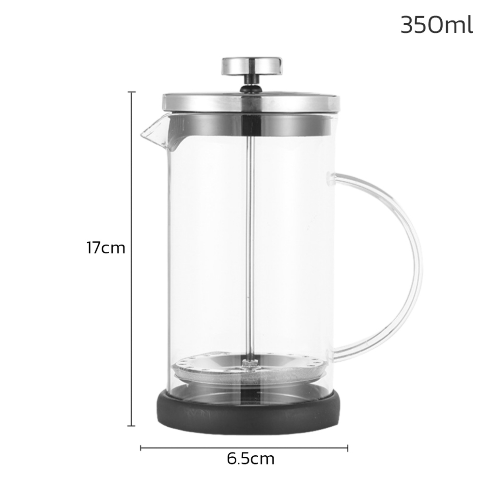 เหยือกชงกาแฟ ที่ชงชา French Press 350ml 600ml 800ml 1000ml สำหรับชงกาแฟ ชงชา ทานเอง วัสดุสแตนเลส ...