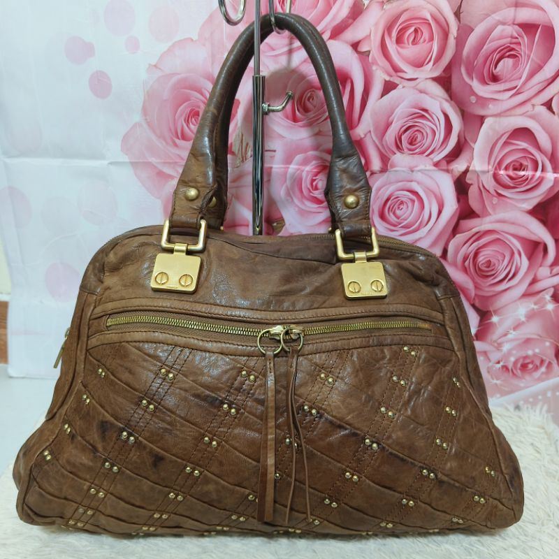 กระเป๋ามือสอง ทรงถือ หนังแท้วินเทจ แบรนด์ treesje สวยมาก | Shopee Thailand