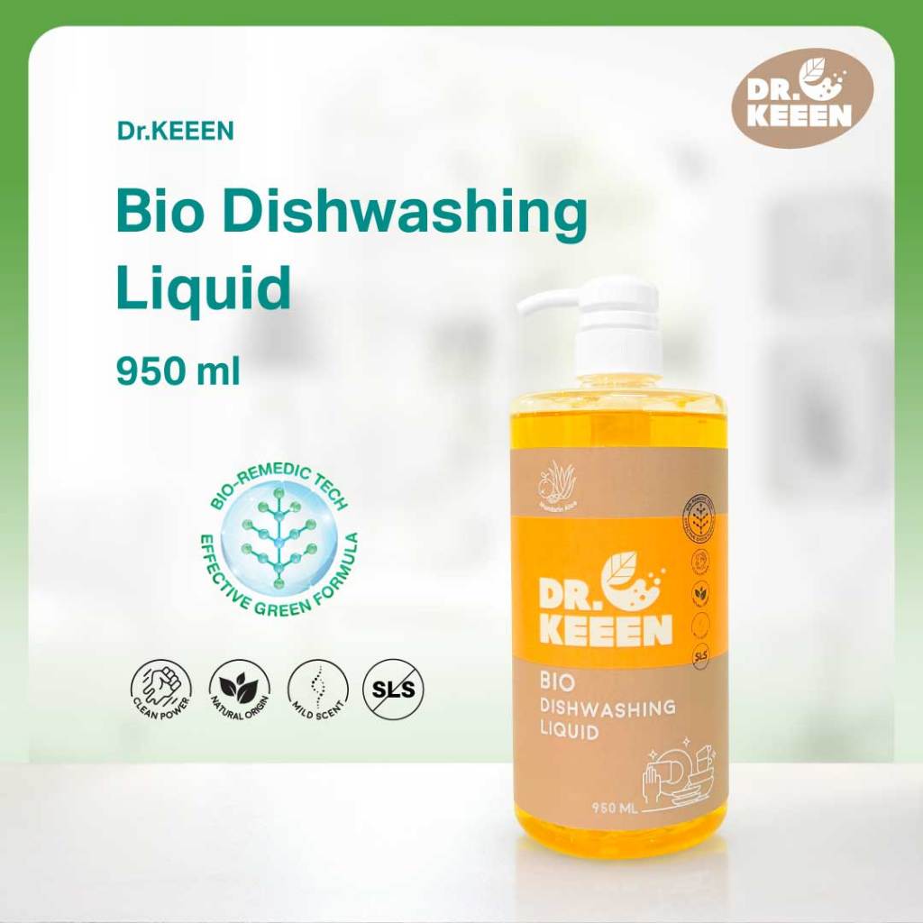 Dr.KEEEN Bio DishWashing น้ำยาล้างจาน ไบโอ ดิชวอชชิ่ง ลิควิด แบบขวด ขนาด 950 ML. | Shopee Thailand