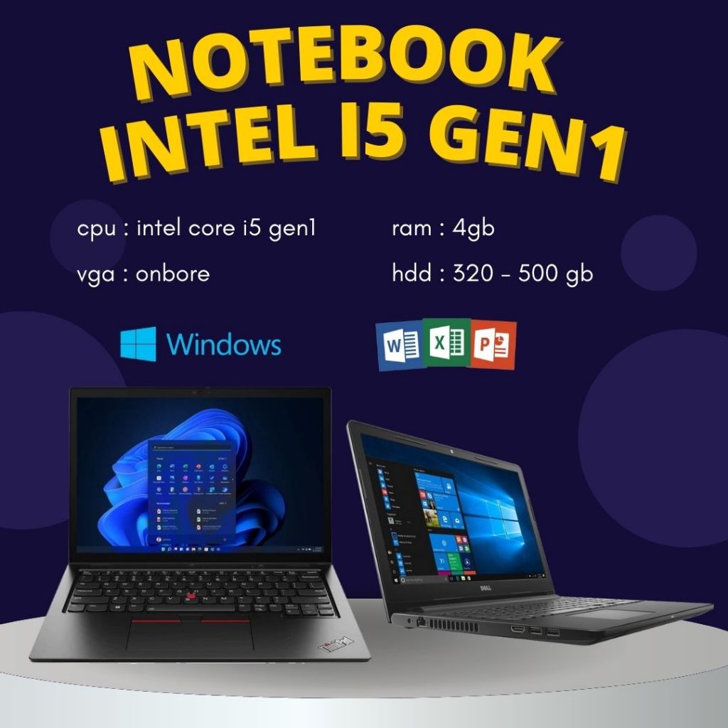 โน๊ตบุ้ค i5 gen 1 คละรุ่น คละยี่ห้อ / Core i5 GEN 1 / 4 GB / 500 GB ...