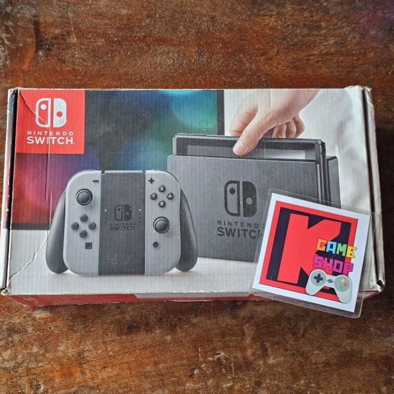 (CFW Atmosphere) Nintendo Switch v1 กล่องขาว Gray สีเทา มือสอง(USED ...