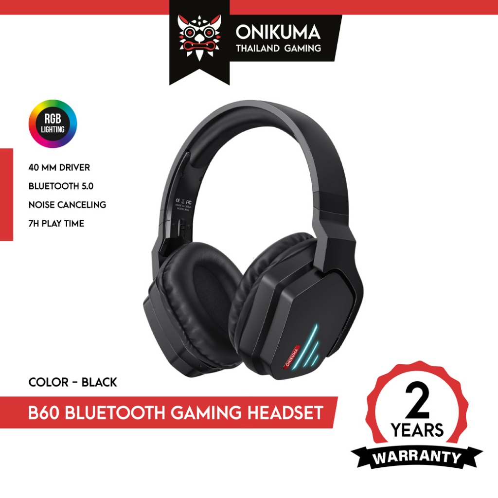 ONIKUMA B60 Bluetooth Gaming Headset หูฟังเกมมิ่งไร้สาย รองรับ ...