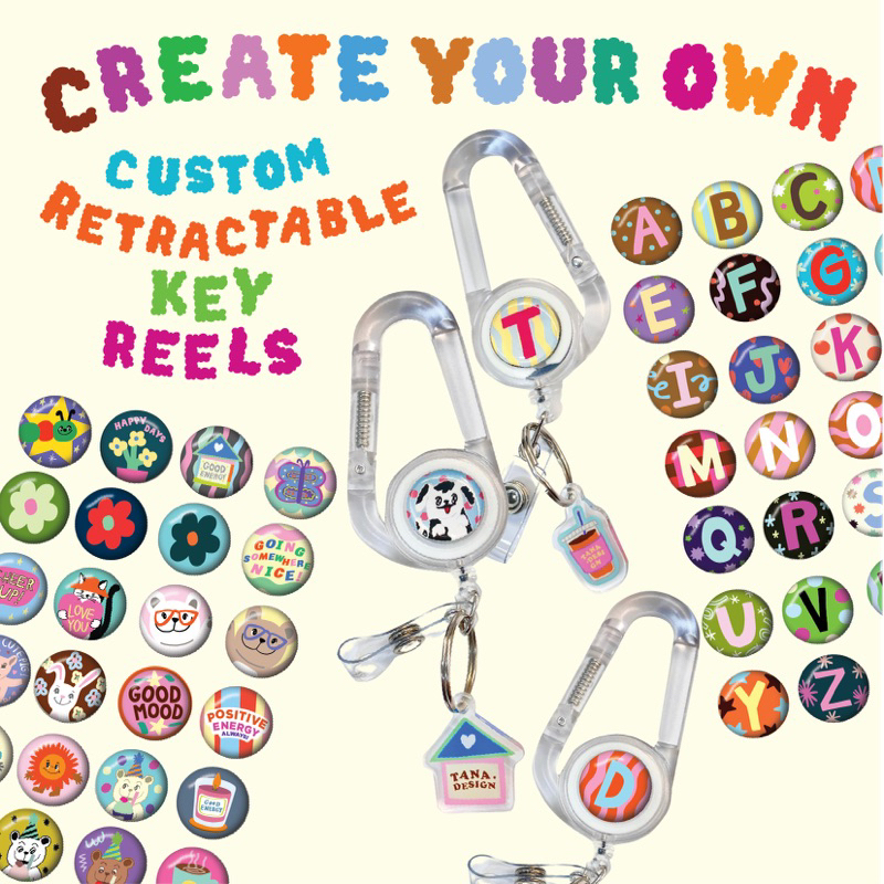 [Tana.Design] Custom Retractable key reels | Shopee Thailand