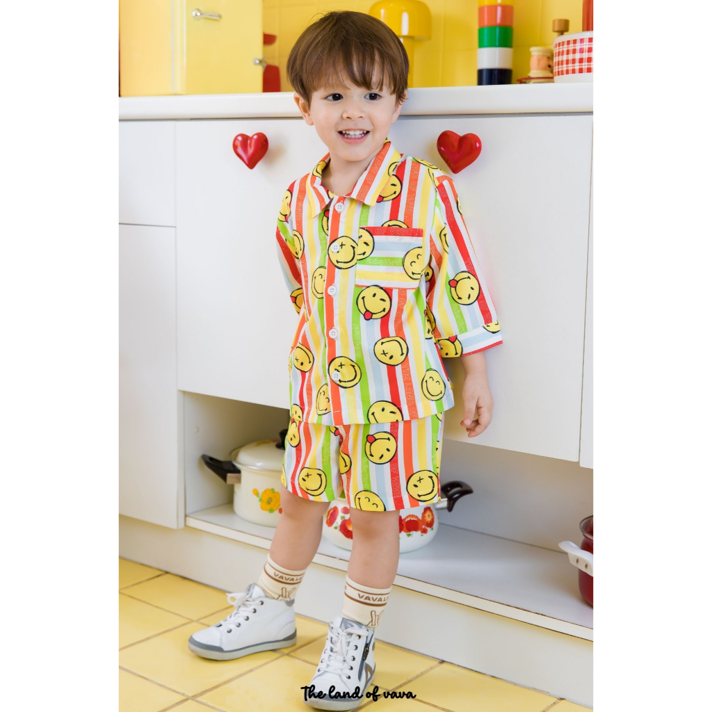 Thelandofvava Look 30 VNYI1071 ชุดเซ็ตเด็กชาย Smiley ลิขสิทธิ์แท้จาก ...