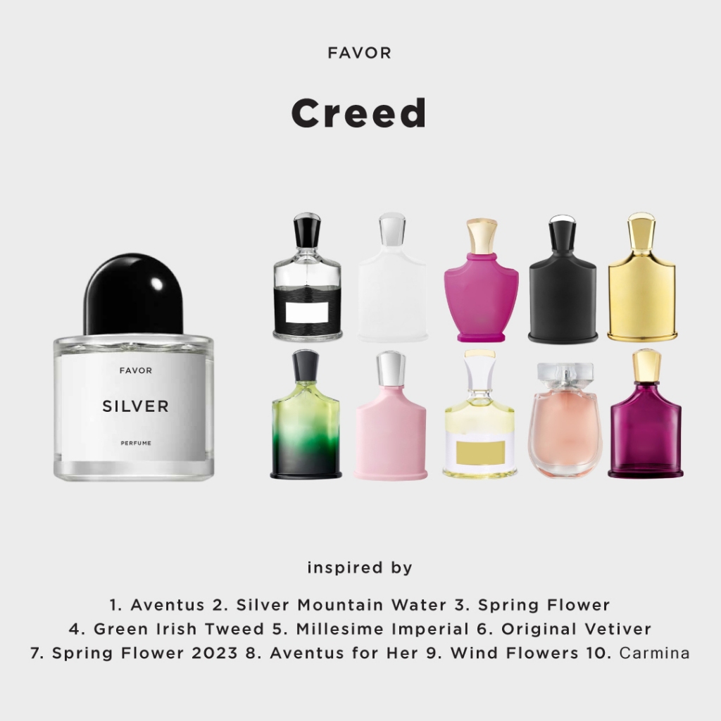 Creed น้ำหอมแนวกลิ่น Aventus Silver Mountain Water Spring Flower Green ...