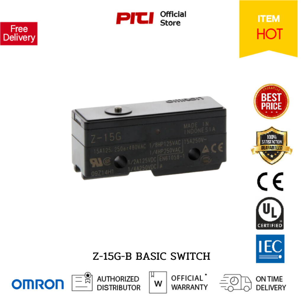 OMRON Z-15G-B BASIC SWITCH สวิตช์ความแม่นยำสูง (สินค้าเก่า) | Shopee Thailand