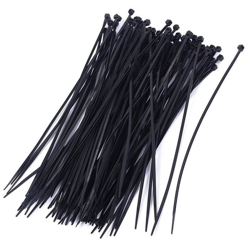 Cable ties 4x250 250pcs Assorted Self-locking Nylon Black Plastic Zip ...