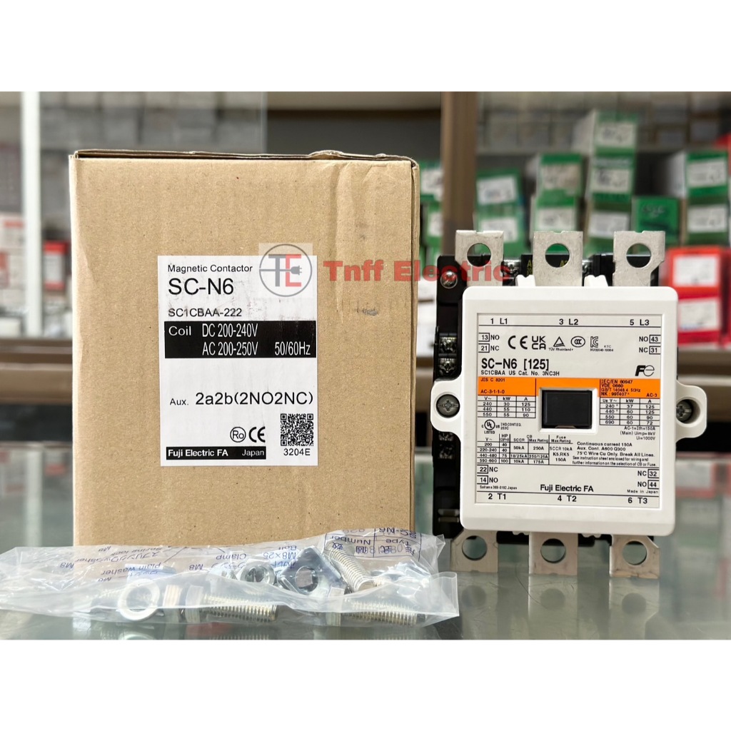 Fuji Electric SC-N6 (คอยล์ 220VAC) แมกเนติก คอนแทคเตอร์ (2NO + 2NC) | Shopee Thailand