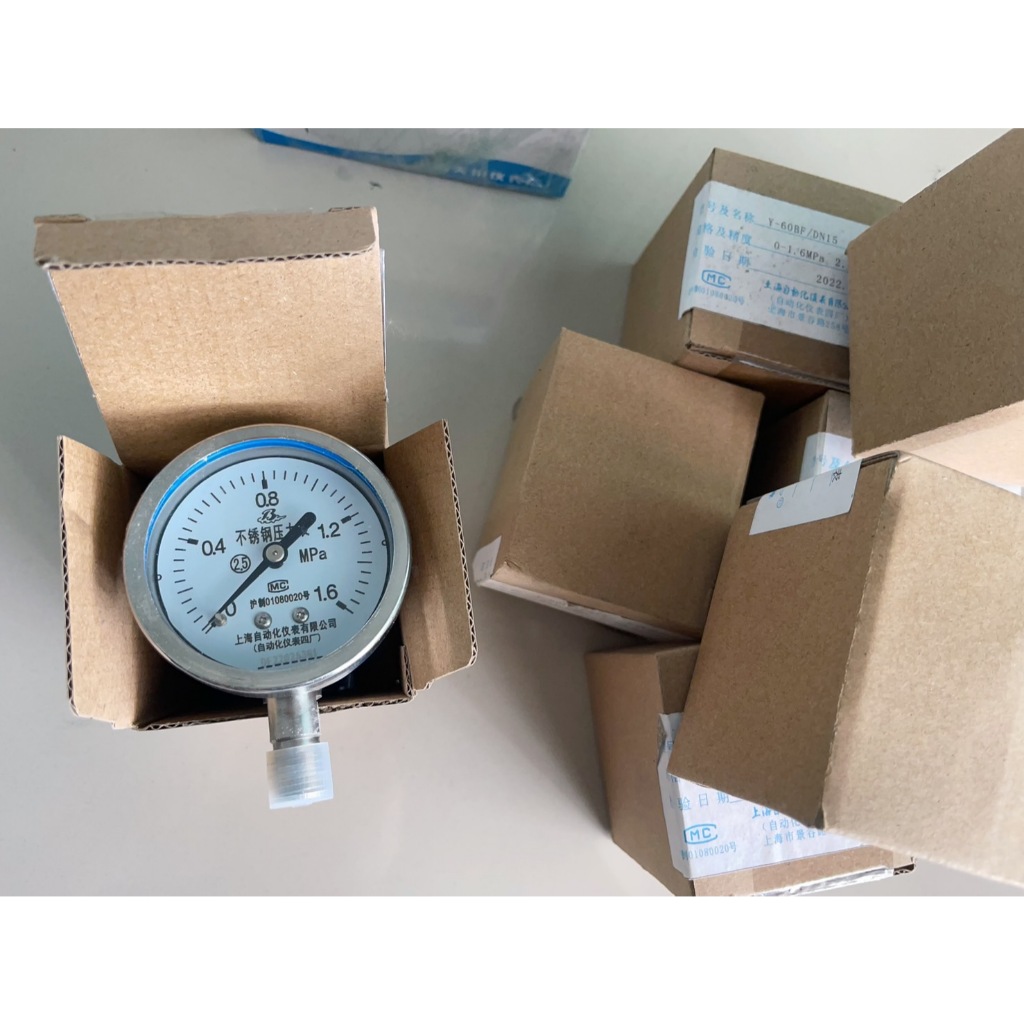 พร้อมส่ง เกจวัดแรงดันสแตนเลส Y-60BF 0-1.6MPA | Shopee Thailand