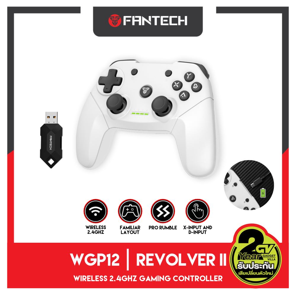 FANTECH WGP12 REVOLVER Wireless 2.4Ghz Gaming Controller จอยเกมมิ่ง ...