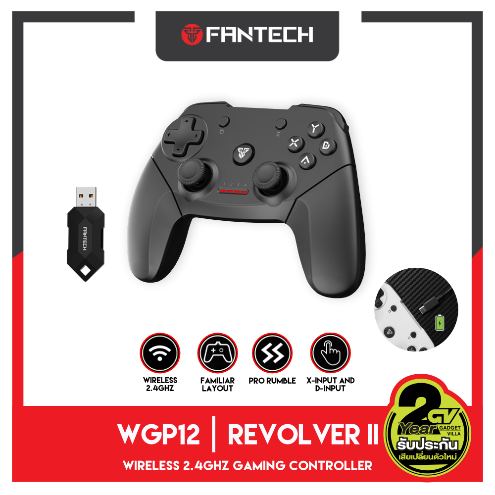FANTECH WGP12 REVOLVER Wireless 2.4Ghz Gaming Controller จอยเกมมิ่ง ...