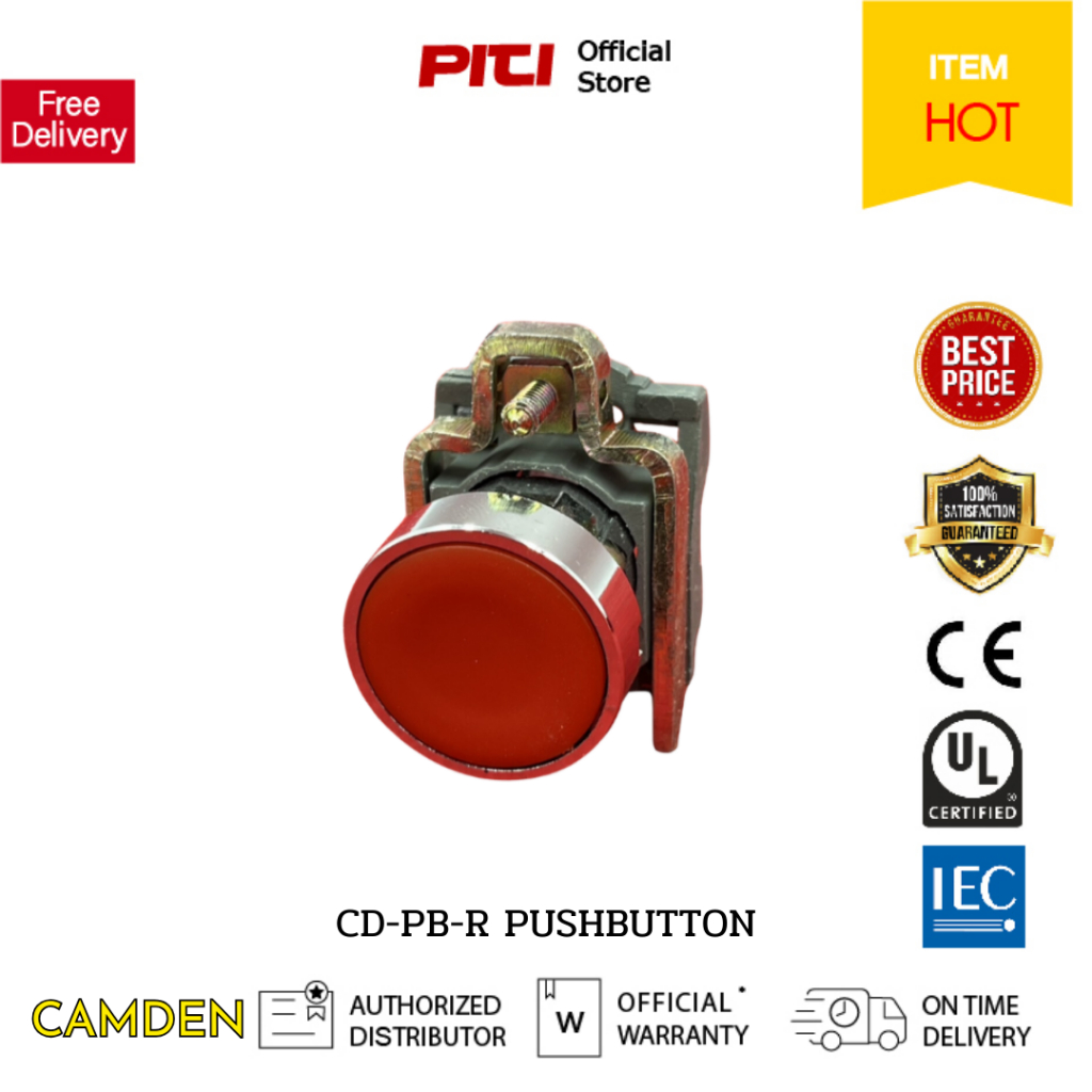 CAMDEN CD-PB-R PUSHBUTTON แข็งแรง ทนทาน (สินค้าเก่า) | Shopee Thailand