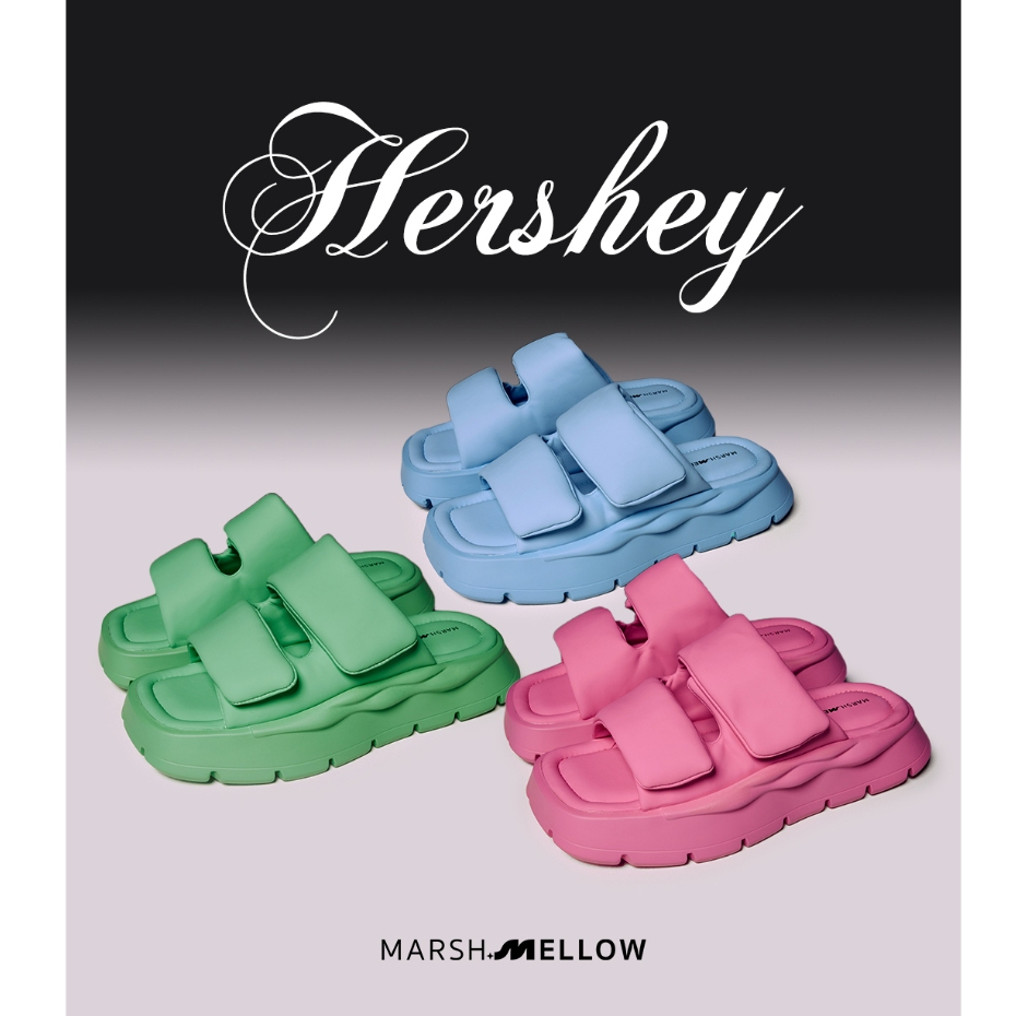 (ลด 45 บาท Code: MARSH11) HERSHEY new color เสริมส้น 1.5 นิ้ว หน้าเท้า ...