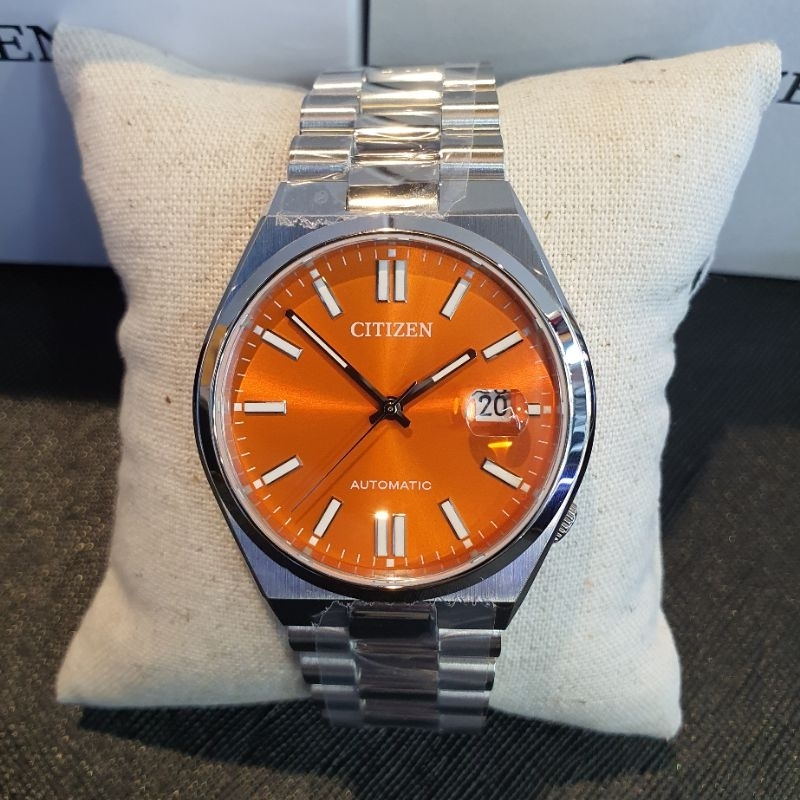 นาฬิกาข้อมือผู้ชาย CITIZEN Tsuyosa Automatic NJ0151-88Z สีส้ม | Shopee ...