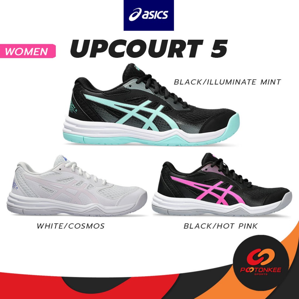 Asics Women's UPCOURT 5 รองเท้าIndoor คอร์ท แบดมินตัน ผู้หญิง | Shopee Thailand