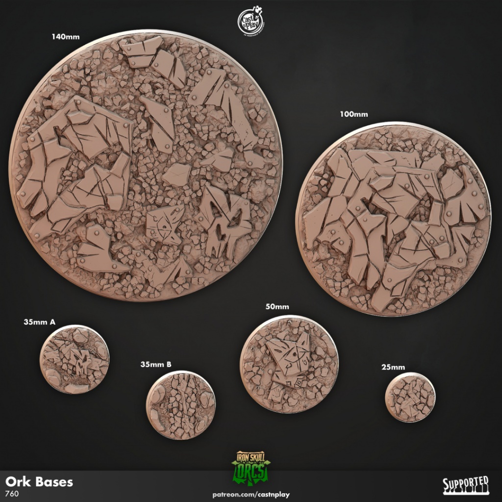 Ork Bases - Iron Skull Orcs / 3D printed base CNP | Shopee Thailand