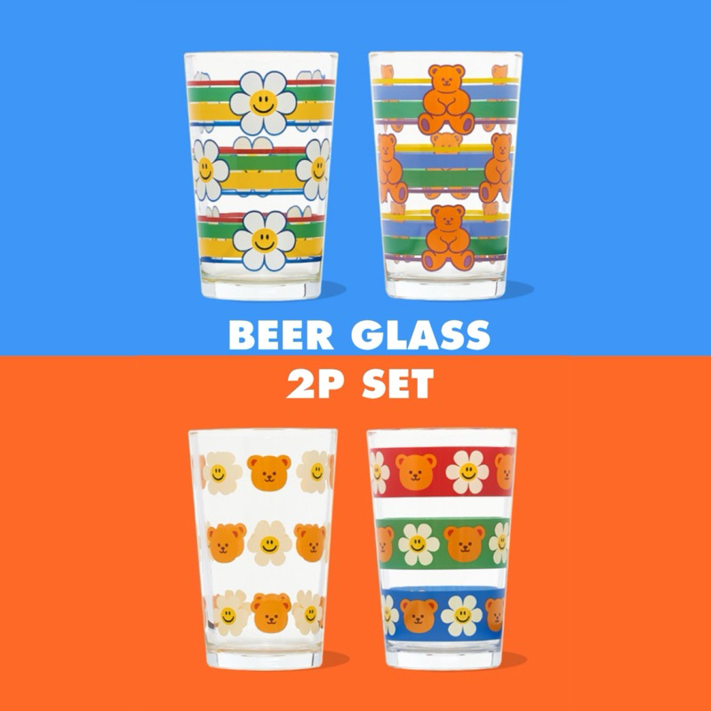 ลดเพิ่ม30% เหลือ875฿ ทักแชท/Wiggle Beer Glass 2P/Set / แก้วใส 330ml. / 2ใบ | Shopee Thailand