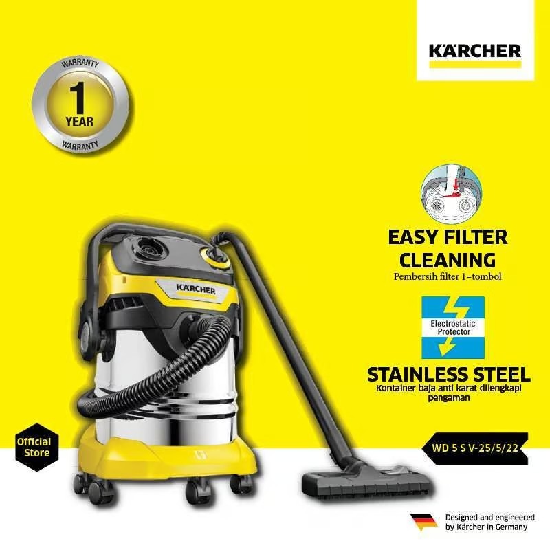 KARCHER WD5 SV (NEW MODEL) 3 in 1 เครื่องดูดฝุ่นน้ำ-แห้ง-เป่าลม มาพร้อม ...