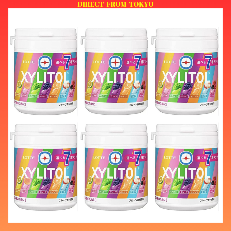 Lotte Xylitol Gum Assorted Bottle 7 Types 133g x 6 packs | Shopee Thailand