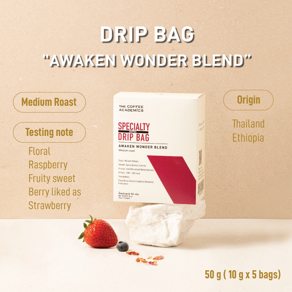 The Coffee Academics - Coffee Drip Bag Awaken Wonder Blend Medium Roast ...